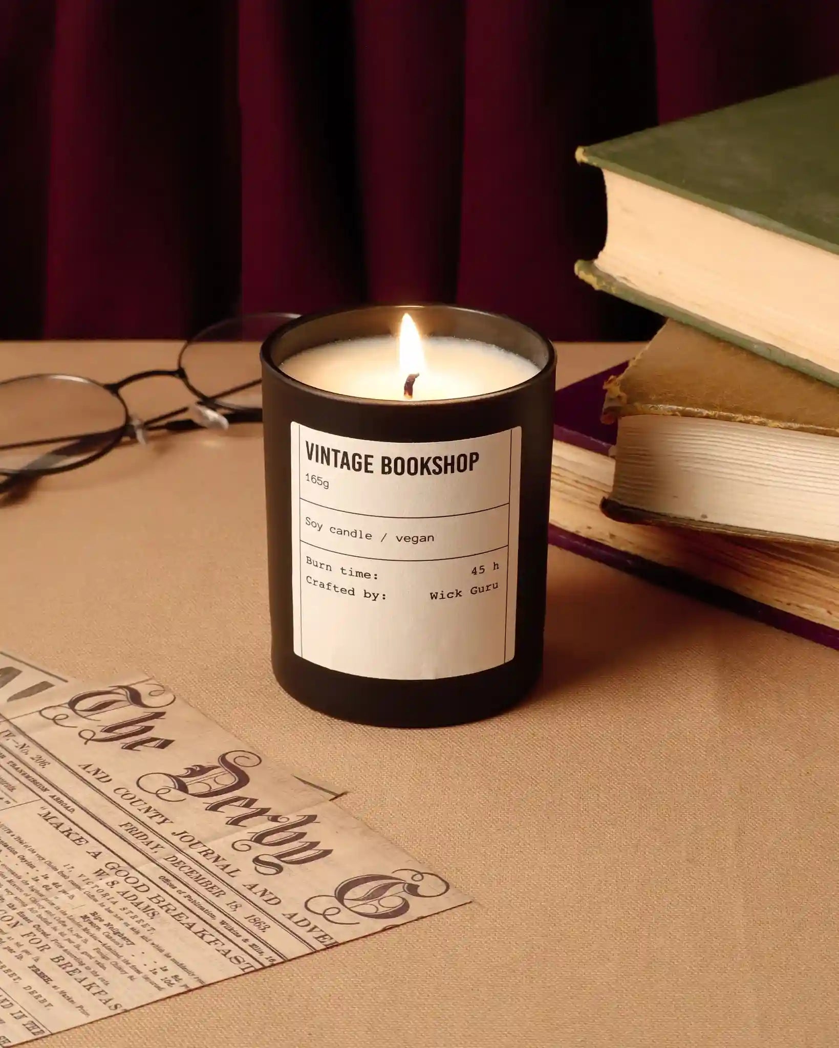 Vintage Bookshop Candle | Pepper + Violet + Patchouli - Wick Guru